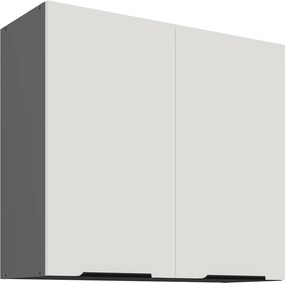 ARIA aw | horní skříňka 80 G-72 2F policová | 80 cm | ANTI FINGERPRINT povrch | antracit/bílá