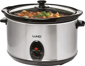 Lund Pomalý hrnec 5,6l / Pomalý hrnec / 320 W / keramická mísa / nerez