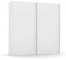 Velká šatní skřín REA Houston up 6 - bílá, střední výplň dveří v barvě skříně
