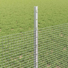 Svařovaná drátěná plotovina s tyčkami 10 x 0,5 m Stříbrná 3336313