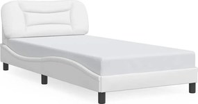 Rám postele bez matrace Hvar bílý 100x200 cm umělá kůže 3207982