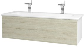 Dřevojas Koupelnová skříň VARIANTE SZZ 120 (umyvadlo Euphoria) Varianta: N01 Bílá lesk / L03 Antracit vysoký lesk