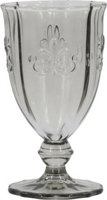 Šedá sklenice na víno Saint-Émilion s dekorem – Ø 9*16 cm / 350ml