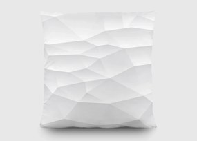 Dekorativní polštářek Bílá 3D Abstrakce | 45 x 45 cm | DCN3616