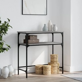 Konzolový stolek šedý sonoma 75 x 35,5 x 75 cm kompozitní dřevo - Default Title