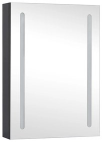 LED koupelnová skřínka se zrcadlem - 50x13x70 cm | antracitová