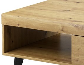 Konferenční stolek se zásuvkami Nordi, dub artisan