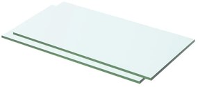Policové desky 2 ks sklo čiré 50 x 20 cm 3051559