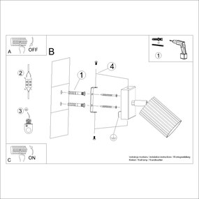 Bodové svítidlo Karbon, 1x tmavěbéžové hliníkové stínítko, (možnost polohování)