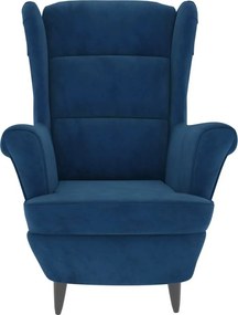 vidaXL Křeslo ušák se stoličkou samet [3115930] Barva: Tmavě šedá