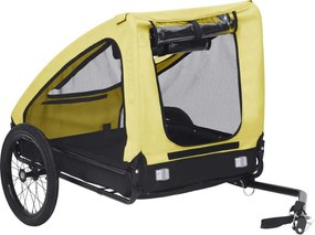 vidaXL Vozík za kolo pro psa červený a černý [92596] Barva: Žlutá a černá