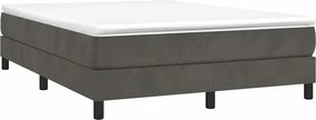 Box spring postel s matrací tmavě šedá 140x200 cm samet 3144334