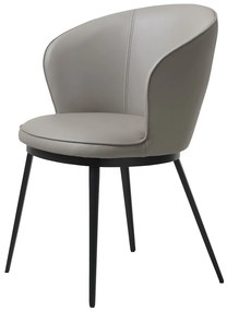 Designová židle Danika taupe - ekokůže