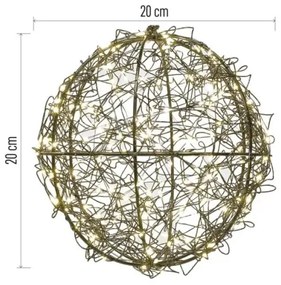 LED Vánoční dekorace 200xLED/230V pr. 20 cm