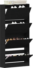 Skříň na obuv 80 x 21 x 163,5 cm Kompozitní dřevo Černý dub 3334027