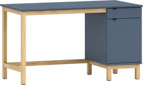 Psací stůl MODEL se šuplíkem a skříňkou do dětského pokoje Zvolte barvu: Námořnická modrá s černým úchytem, Zvolte rozměr: 120x60 cm, Zvolte stranu: Pravá