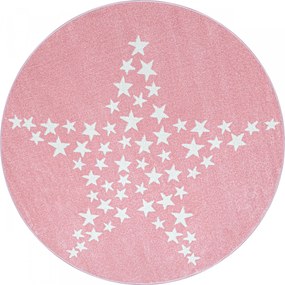 Ayyildiz koberce Dětský kusový koberec Bambi 870 pink kruh - 120x120 (průměr) kruh cm