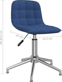 vidaXL Otočné jídelní židle 6 ks textil [3086791] Barva: Modrá