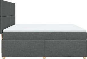Box spring postel s matrací tmavě šedá 180x200 cm textil 3293653