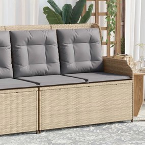 Zahradní lavice Beige a šedá polyratan 3394443
