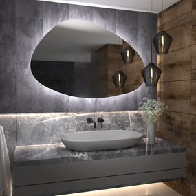 Atypické zrcadlo do koupelny s LED osvětlením G8