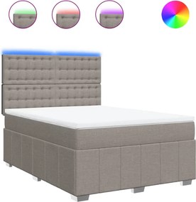 Box spring postel s matrací taupe 140x200 cm textil 3294009