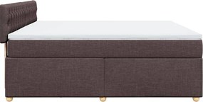 Box spring postel s matrací tmavě hnědá 180x200 cm textil 3286769