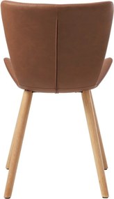 Hnědé kovové jídelní židle v sadě 2 ks Teslin – Unique Furniture