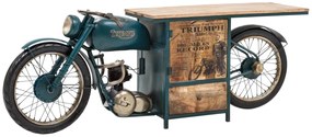 furniture-nabytek.cz - Masivní skříňka pod umyvadlo Triumph z mangového dřeva a kovu, lakovaná, modrá – 216×50×75 cm