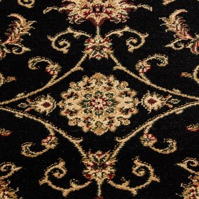 Ayyildiz, Kusový koberec Marrakesh 210 black, 80x150, černá, kancelář
