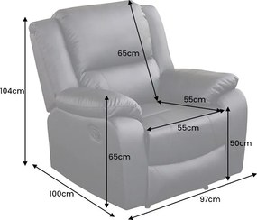 Designové křeslo Movie černá ekokůže