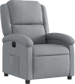 Elektrické polohovací křeslo světle šedé textil 3204140