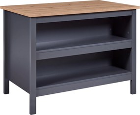 Inter Link Kuchyňský ostrůvek s pracovní plochou a barovým pultem. (Antracit, dub Artisan)
