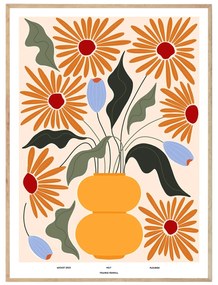 THE POSTER CLUB Autorský plakát Flourish by Frankie Penwill 50 x 70 cm, oranžová barva, papír