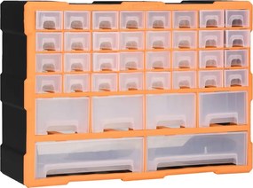 vidaXL Organizér se 40 zásuvkami 52 x 16 x 37,5 cm [147578] Barva: oranžová a černá