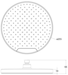 Sapho Sapho, Hlavová sprcha, průměr 255mm, ABS/chrom, SK151