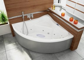 Essente ExclusiveLine IVEA 125x125 rohová symetrická hydromasážní 125 × 125 cm Hydromasážní systém: STANDARD