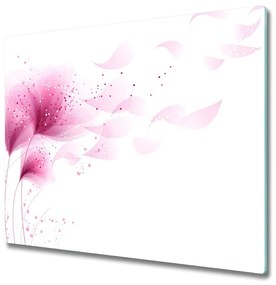 Skleněná krájecí deska Růžový květ 60x52 cm