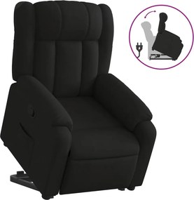 Zvedací polohovací křeslo černé textil 3205318