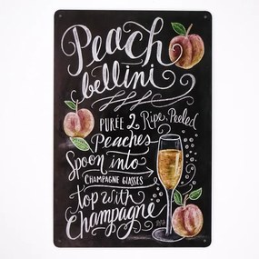 Kovová cedule Peach bellini