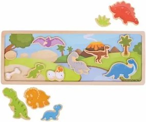 Bigjigs Toys Magnetické puzzle dinosauři / od 2 let