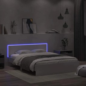 Rám postele s čelem a LED osvětlením bílý 150 x 200 cm 3207602