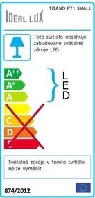 ILUX 157856 LED Venkovní sloupek Titano PT1 small granito 157856 49cm IP55 - IDEALLUX