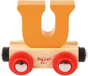 Bigjigs Rail Vagónek dřevěné vláčkodráhy - Písmeno U / od 3 let