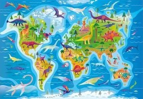 Clementoni PUZZLE Dinosauří mapa / 180 dílků / od 7 let