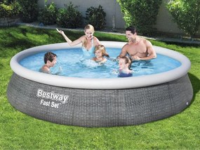 Bestway Nafukovací bazén Fast Set s čerpadlem 396 x 84 cm [3202552]