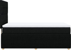 Box spring postel s matrací černá 100 x 200 cm textil 3291969