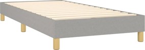 Box spring postel s matrací světle šedá 90x200 cm textil 3140825