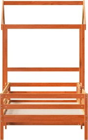 Rám postele se střechou voskově hnědý 75x190 cm masiv borovice 3282170