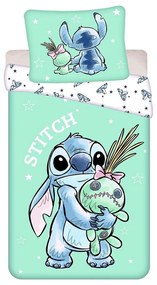 Bavlněné dětské povlečení na jednolůžko v mentolové barvě 140x200 cm Lilo &amp; Stitch "Buddies" – Jerry Fabrics